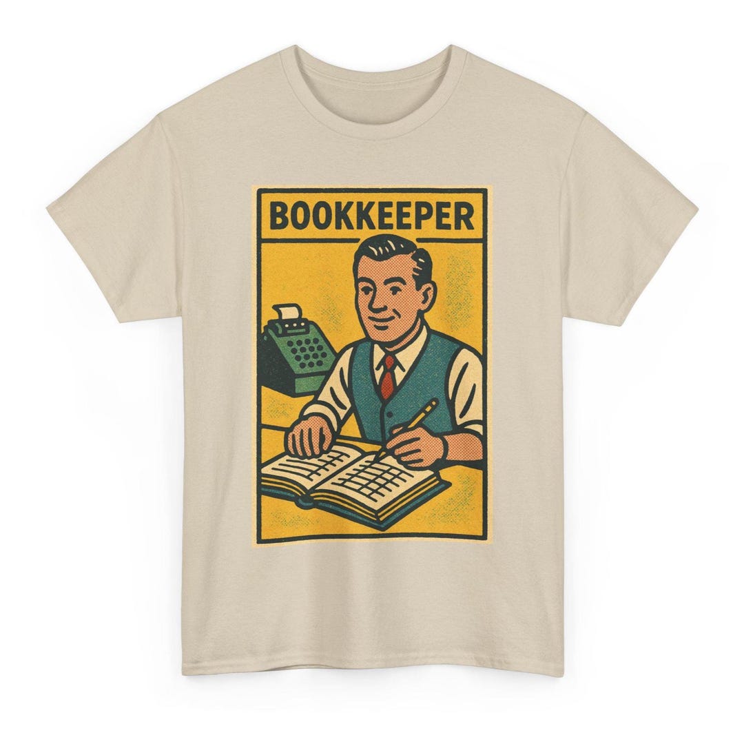 Bookkeeper T-shirt: Vintage Retro Comic Accounting Gift - Etsy