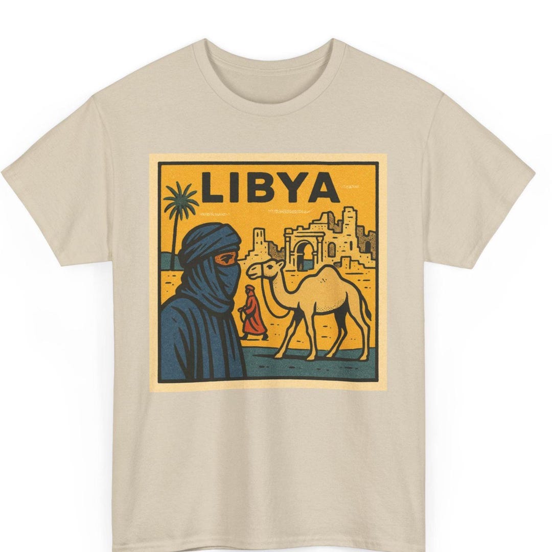 Libya Tripoli Skyline T-shirt: Retro Comic Style, North Africa Heritage ...