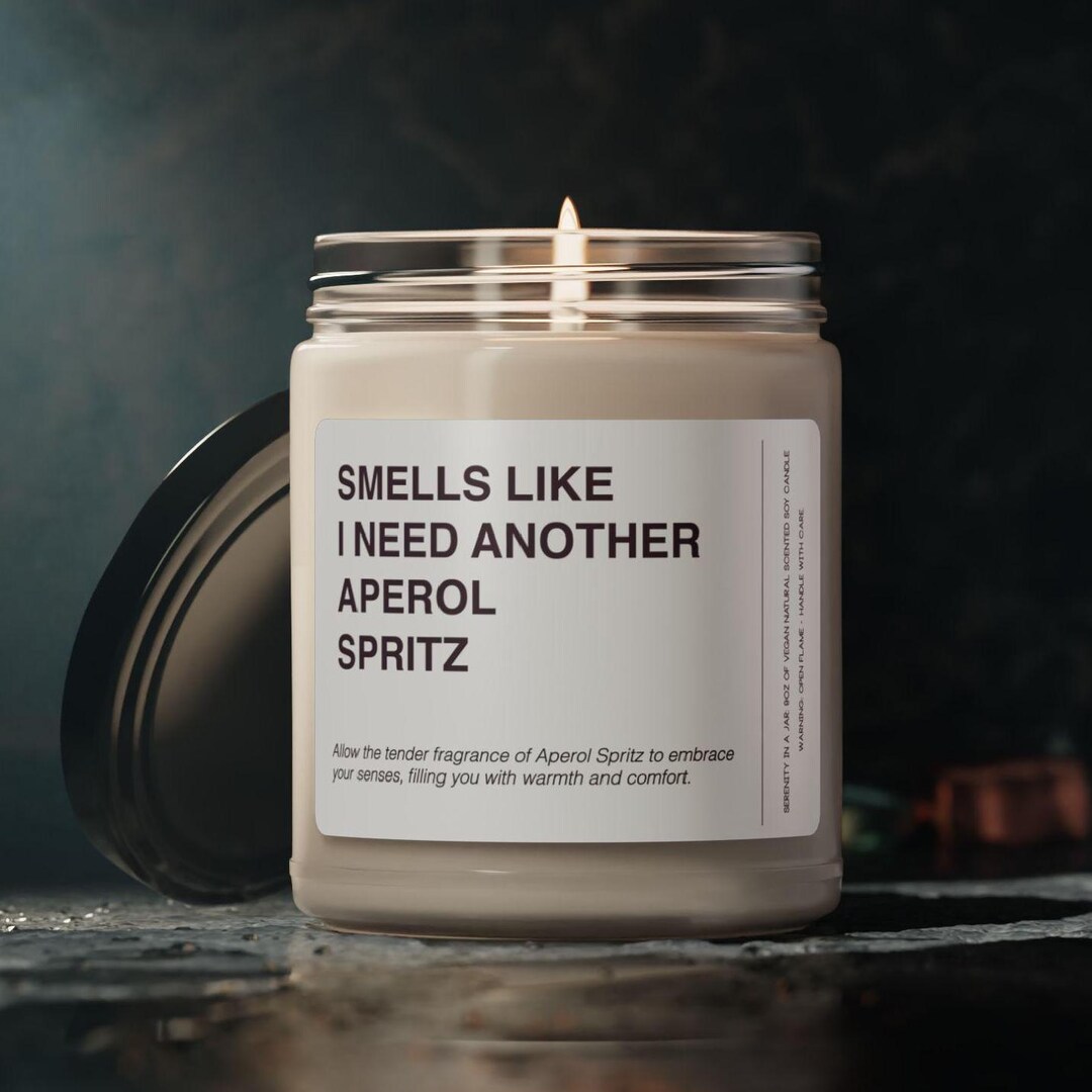 Aperol Spritz Scented Candle: 9oz Soy Wax Cocktail Gift - Etsy