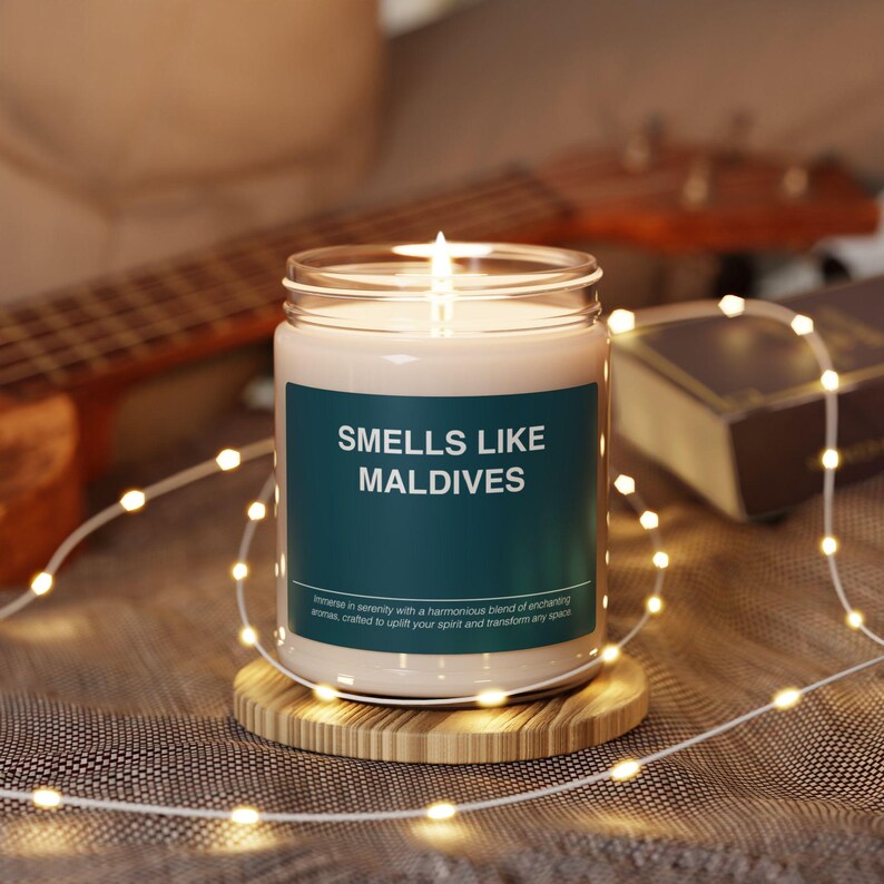 Maldives Scented Candle: Soy Wax Candle Gift, 9oz Jar - Etsy