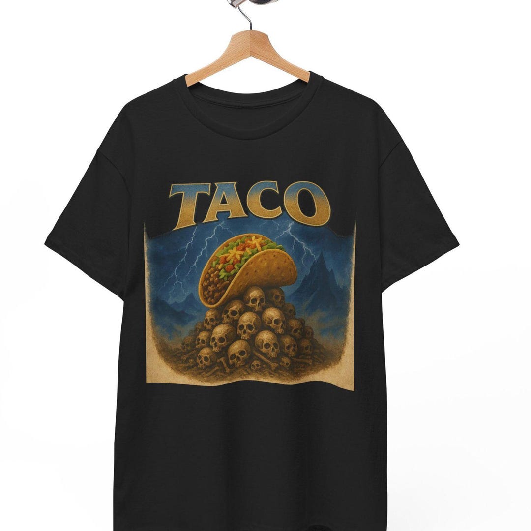 Cursed Taco Meme T-shirt: Retro Comic Style Funny Food Tee - Etsy