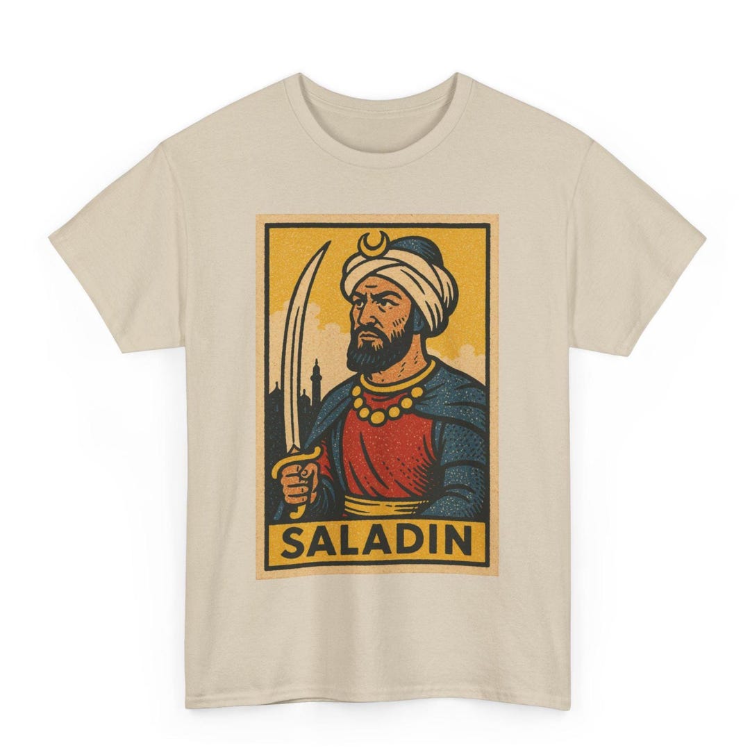 Saladin Retro Comic T-shirt: Vintage Warrior Sultan Graphic Tee - Etsy