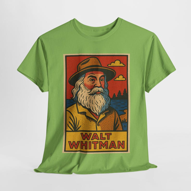 Walt Whitman T-shirt: Retro Comic Poet Tee - Gift for Writers - Etsy