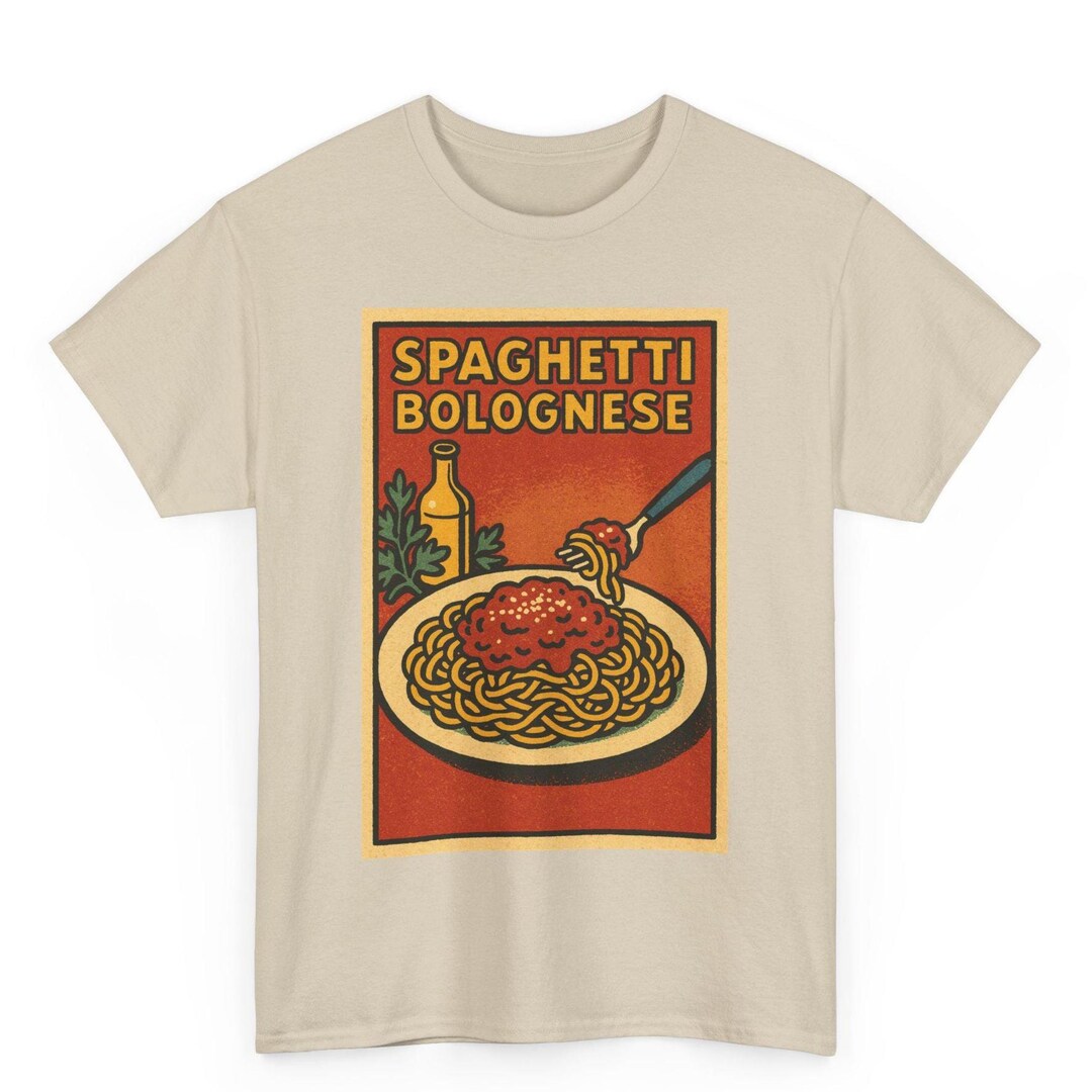 Spaghetti Bolognese Retro Comic T Shirt Unisex | Vintage Italian Pasta ...