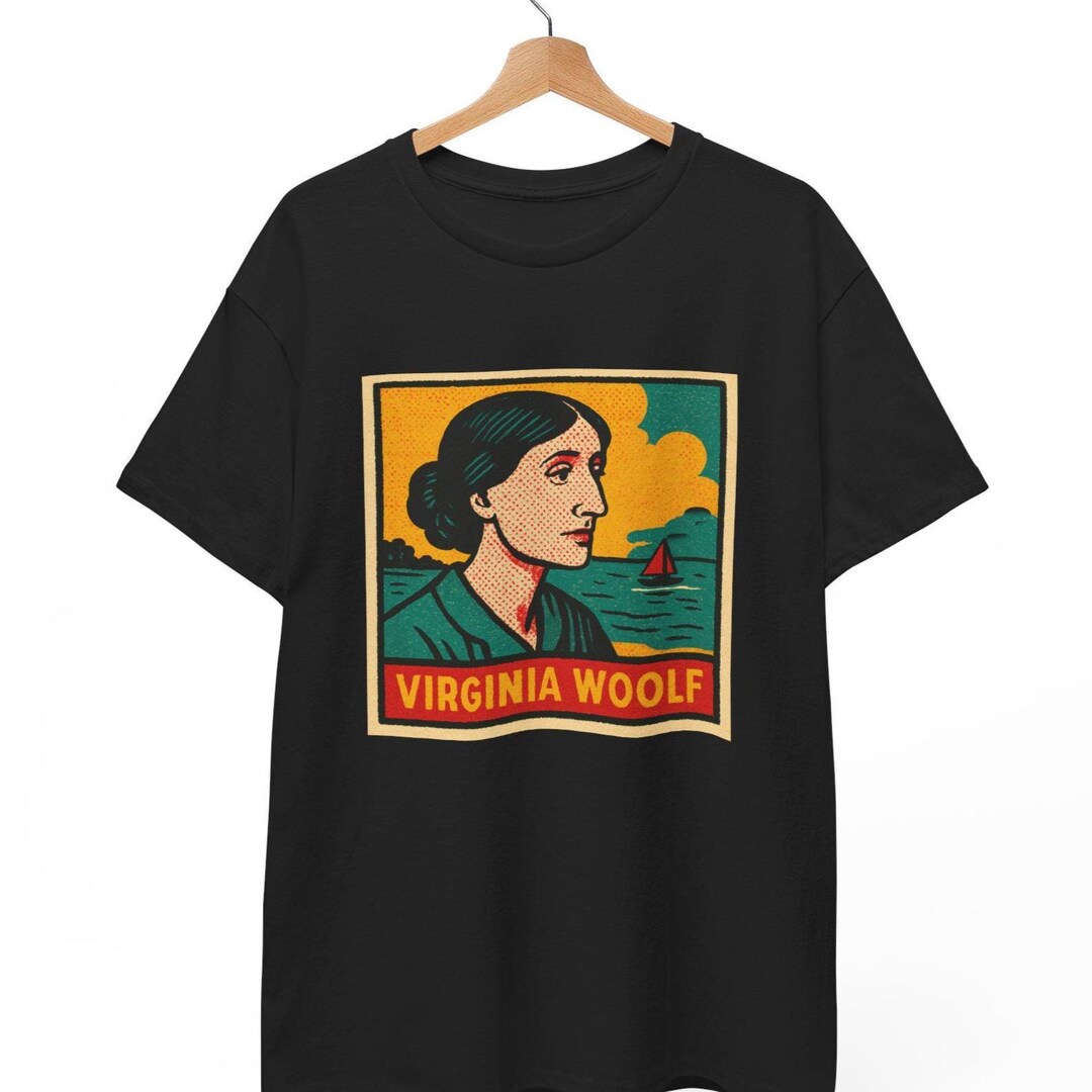 Virginia Woolf Comic T Shirt, Retro Vintage Literary Graphic Tee for ...
