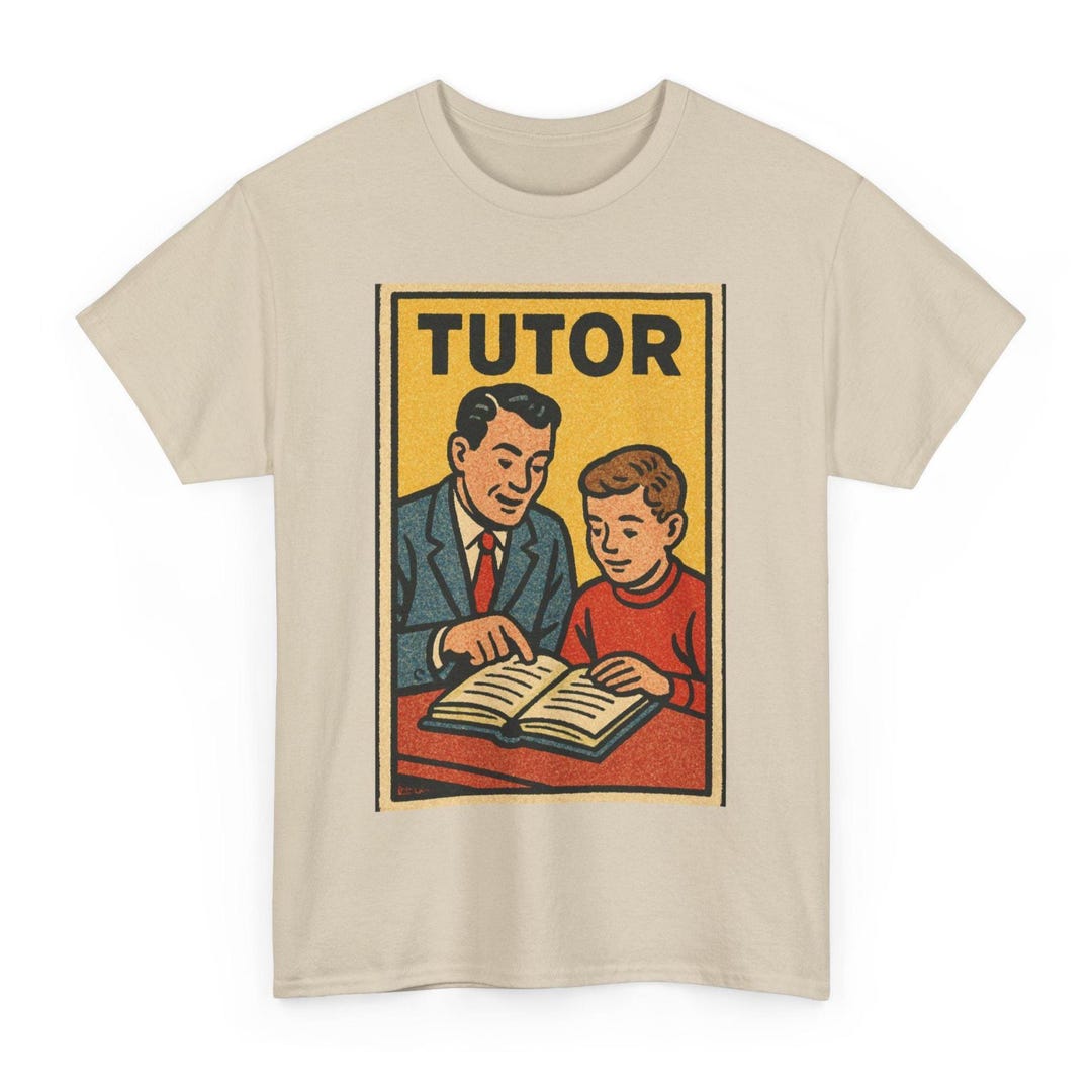 Tutor T-shirt: Knowledge Hero Graphic Retro Comic Tee - Etsy
