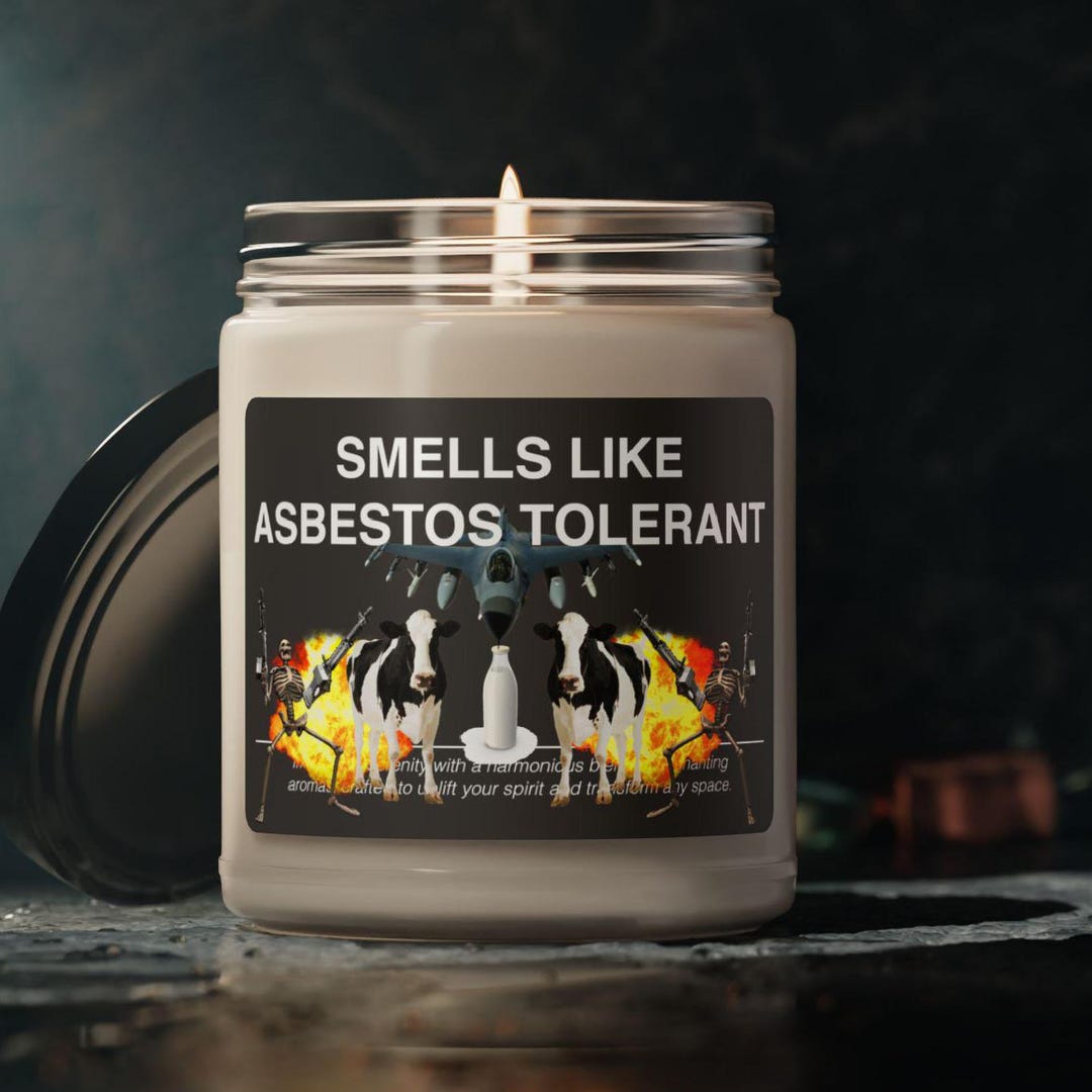 Asbestos Tolerant Candle: Funny Meme Scented Soy Wax Candle - Etsy