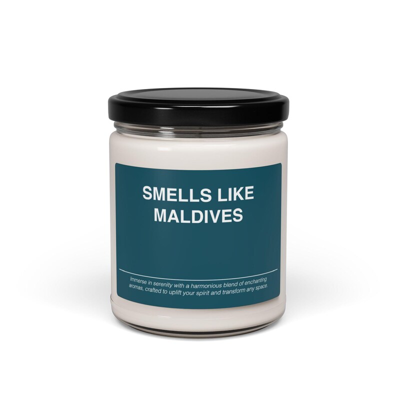 Maldives Scented Candle: Soy Wax Candle Gift, 9oz Jar - Etsy