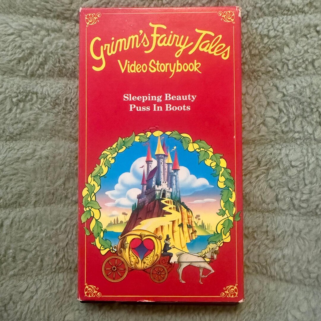 Grimm's Fairy Tales VHS (1992) Sleeping Beauty & Puss in Boots Vintage ...