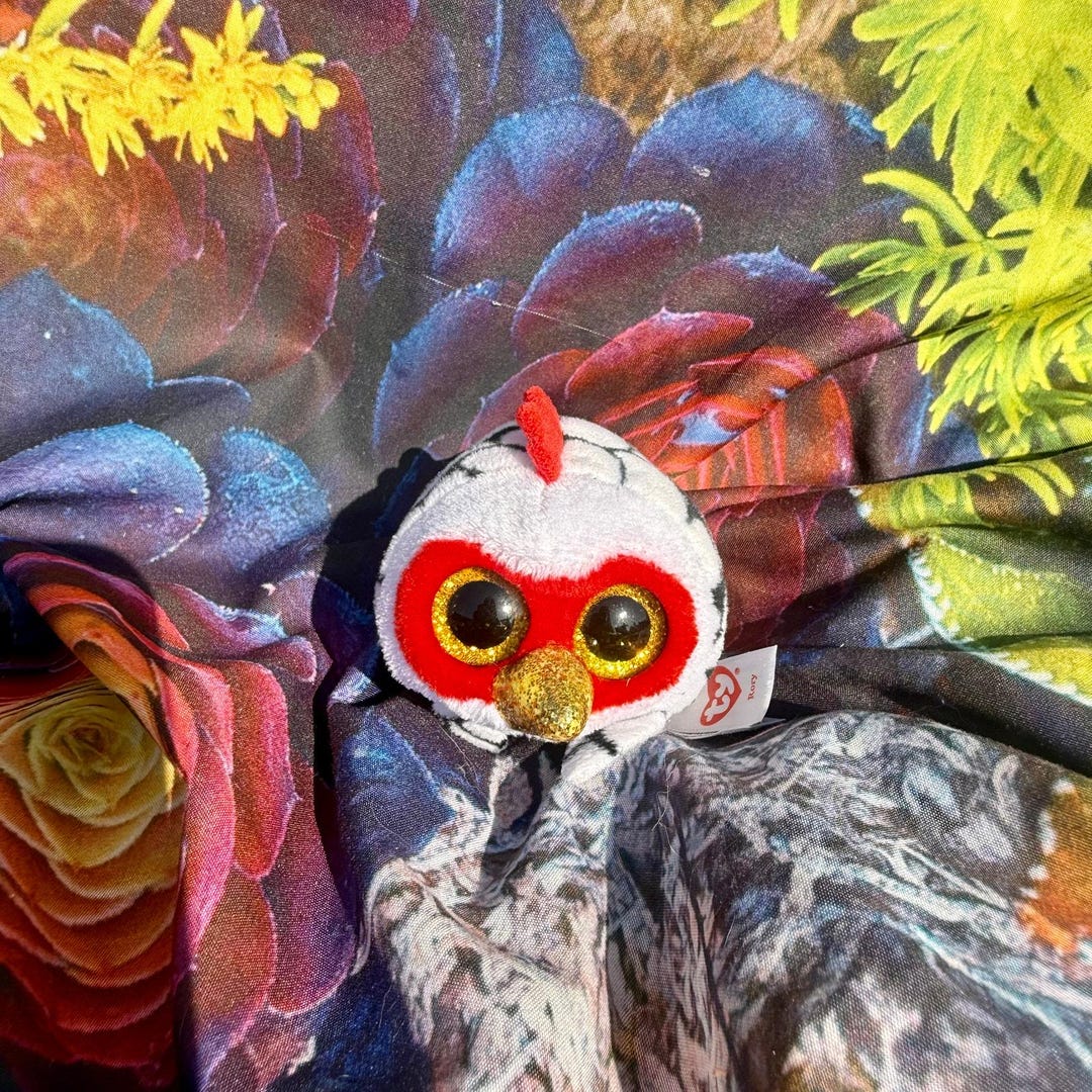 Ty Beanie Babies Mini Rory the Chicken Plush Toy Collectible - Etsy