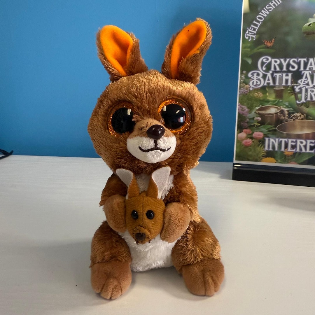 Ty Beanie Boo Kipper Kangaroo With Joey Brown Plush 6” EUC - Etsy