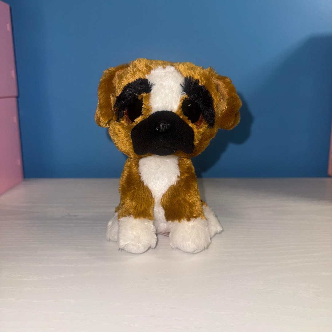 Ty Beanie Baby Brutus the Boxer Plush Brown White Sparkle Eyes 6" EUC ...