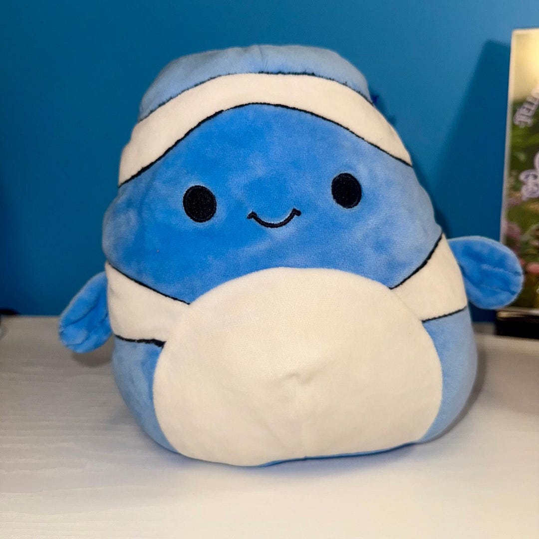 Retired 2019 Squishmallow Ricky Blue Clownfish 8” Plush Q042 EUC Rare ...