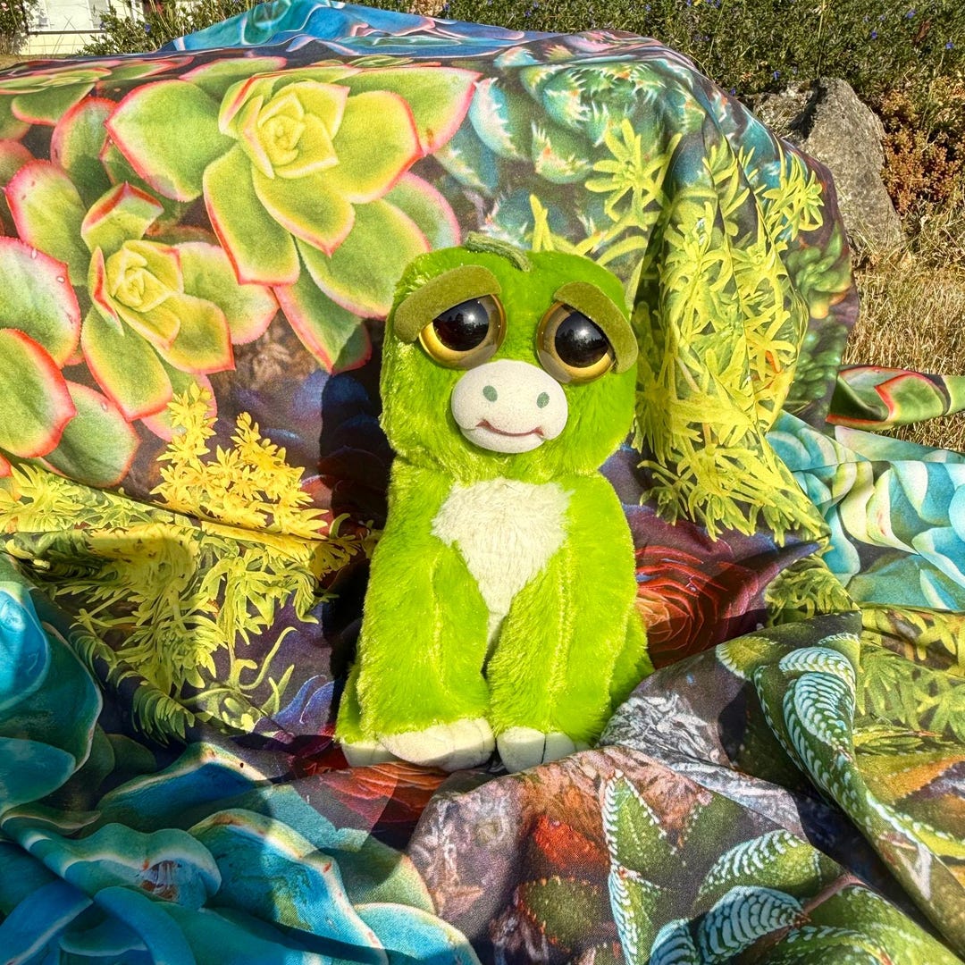 EUC Extinct Eddie Feisty Pets Plush - Rare Green Dinosaur Toy - Etsy