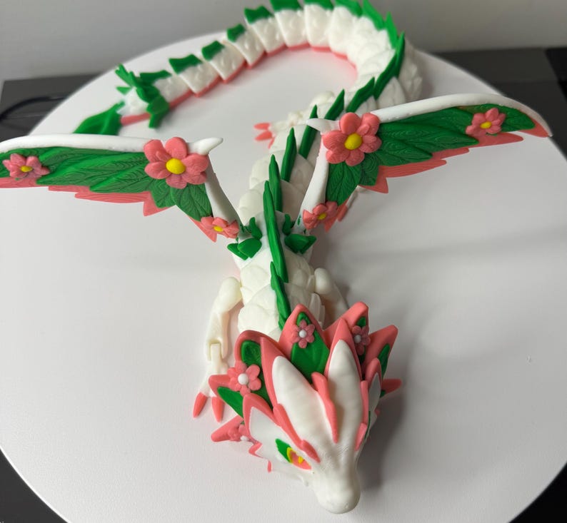 Floral Empress Dragon - Articulated 3D Printed - Etsy