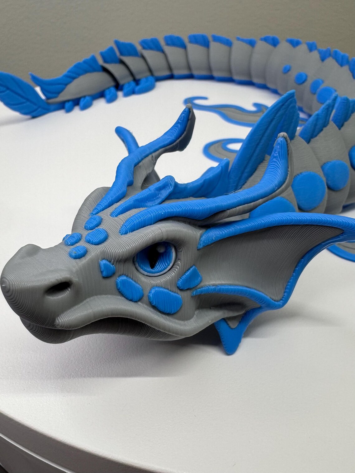 Abyssal Tide Water Dragon - Articulated 3D Printed - Etsy