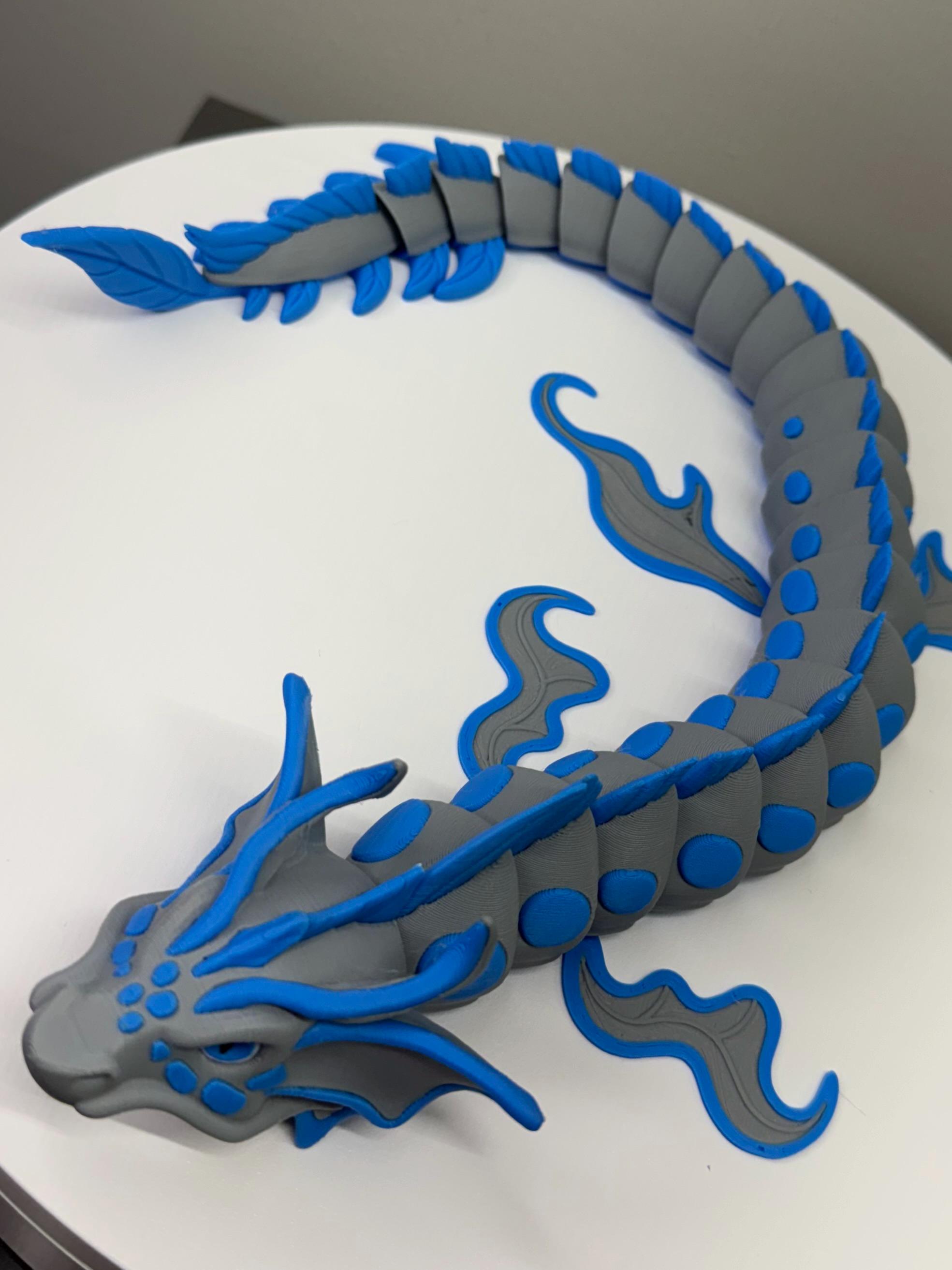 Abyssal Tide Water Dragon - Articulated 3D Printed - Etsy