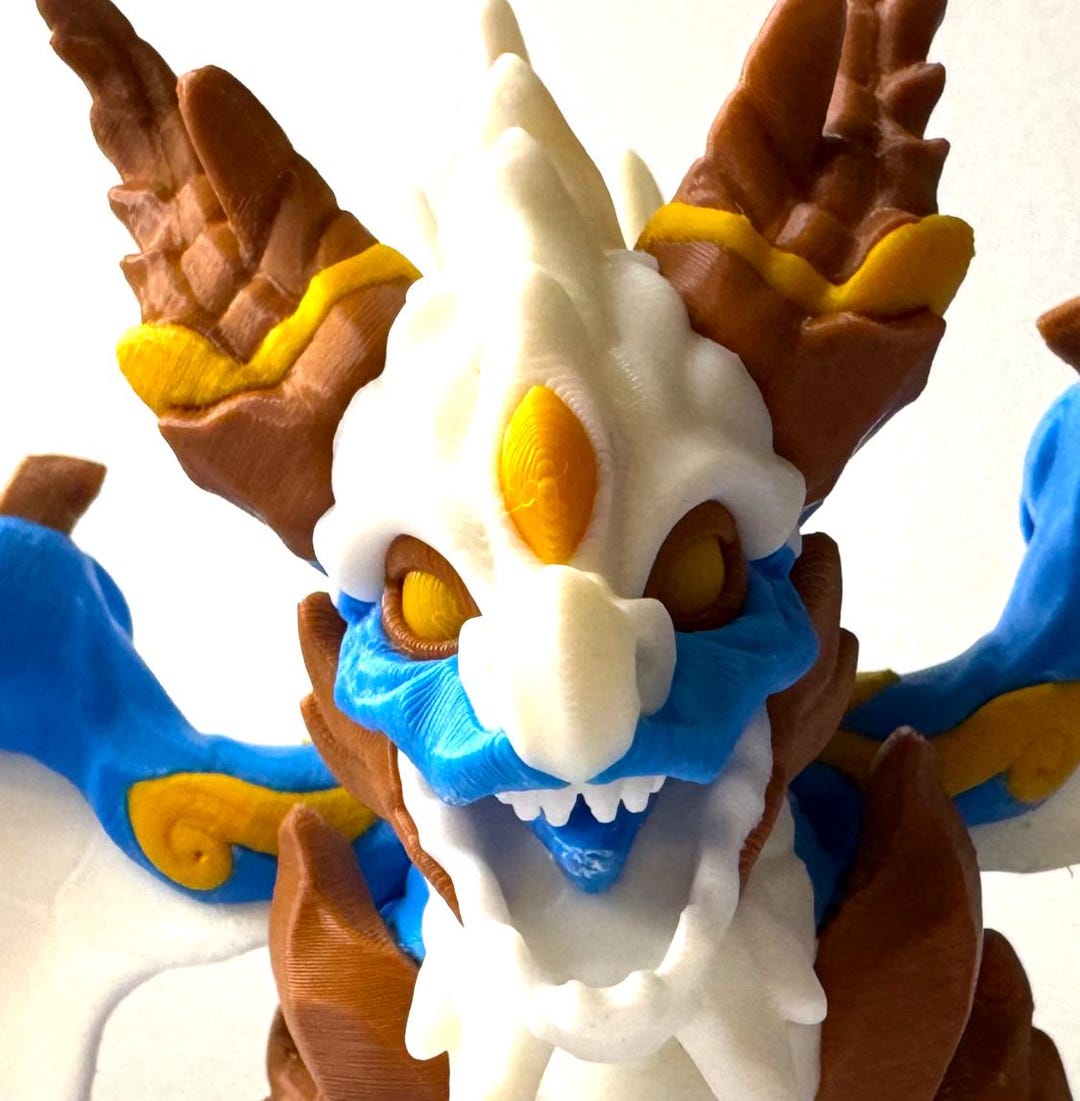 Ice Elemental Dragon - Articulated 3D Printed - Etsy