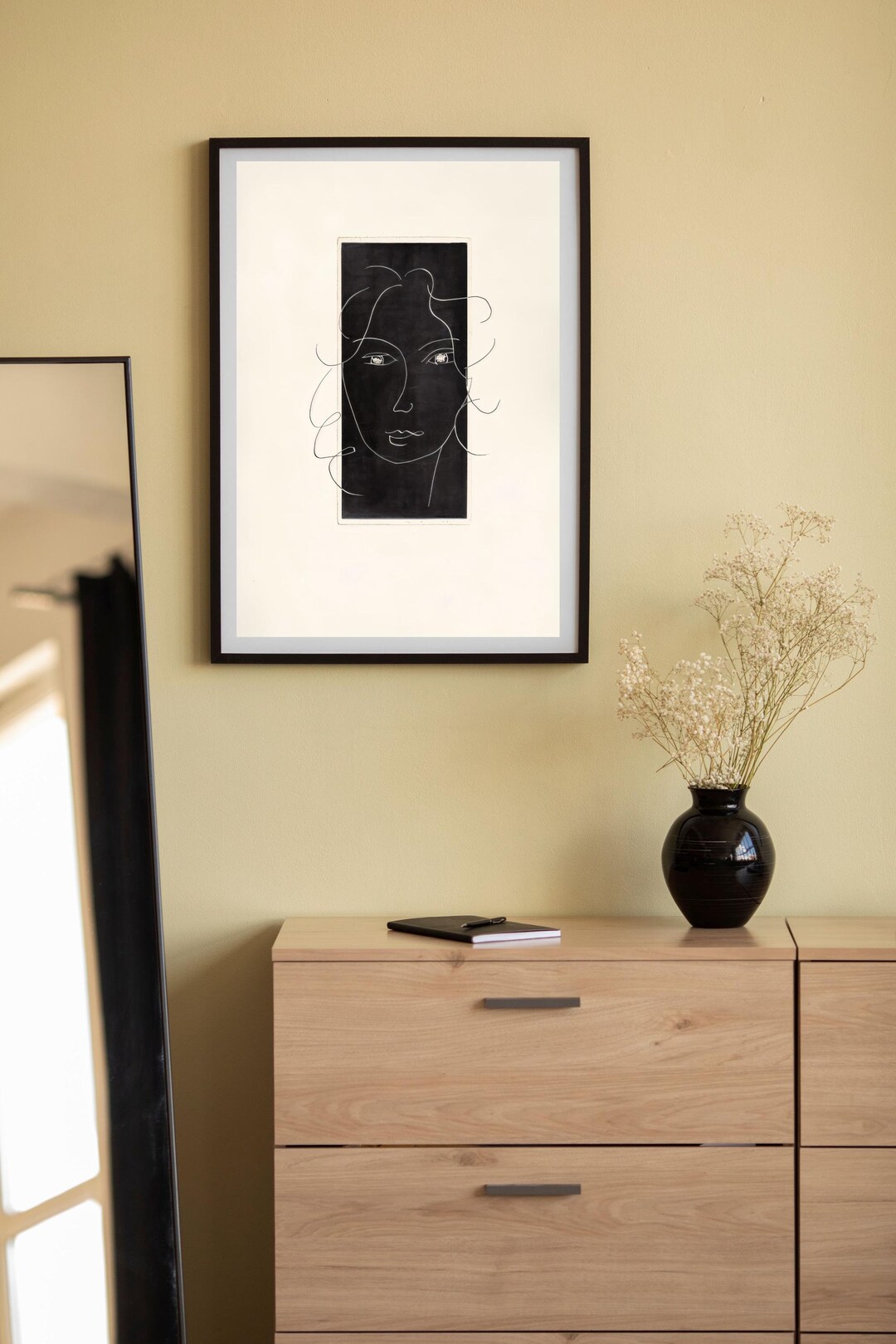 Line Art, Woman Portrait Art, Black and White Portrait, Digital Art ...