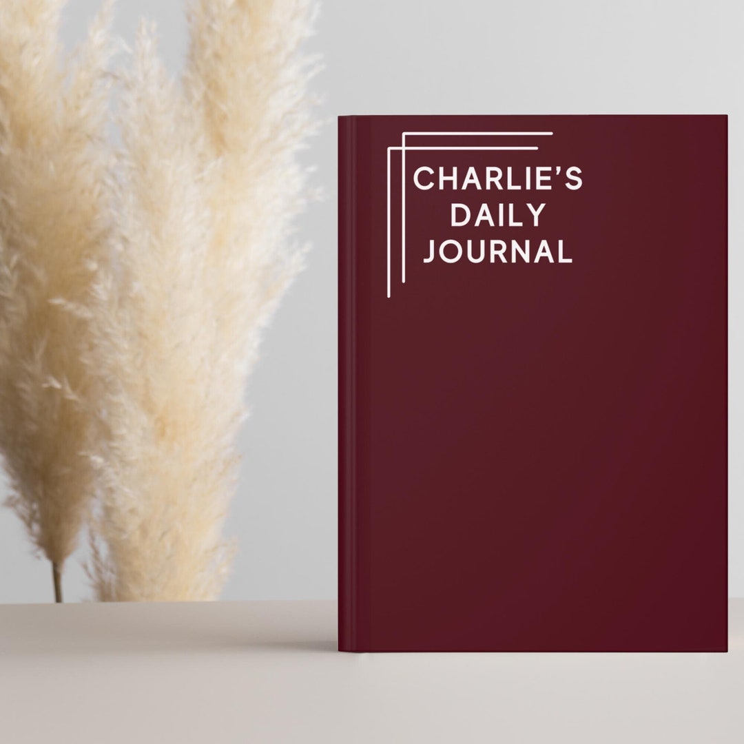 Personalized Minimalist Journal, Custom Daily Journal, Simple Hardcover ...