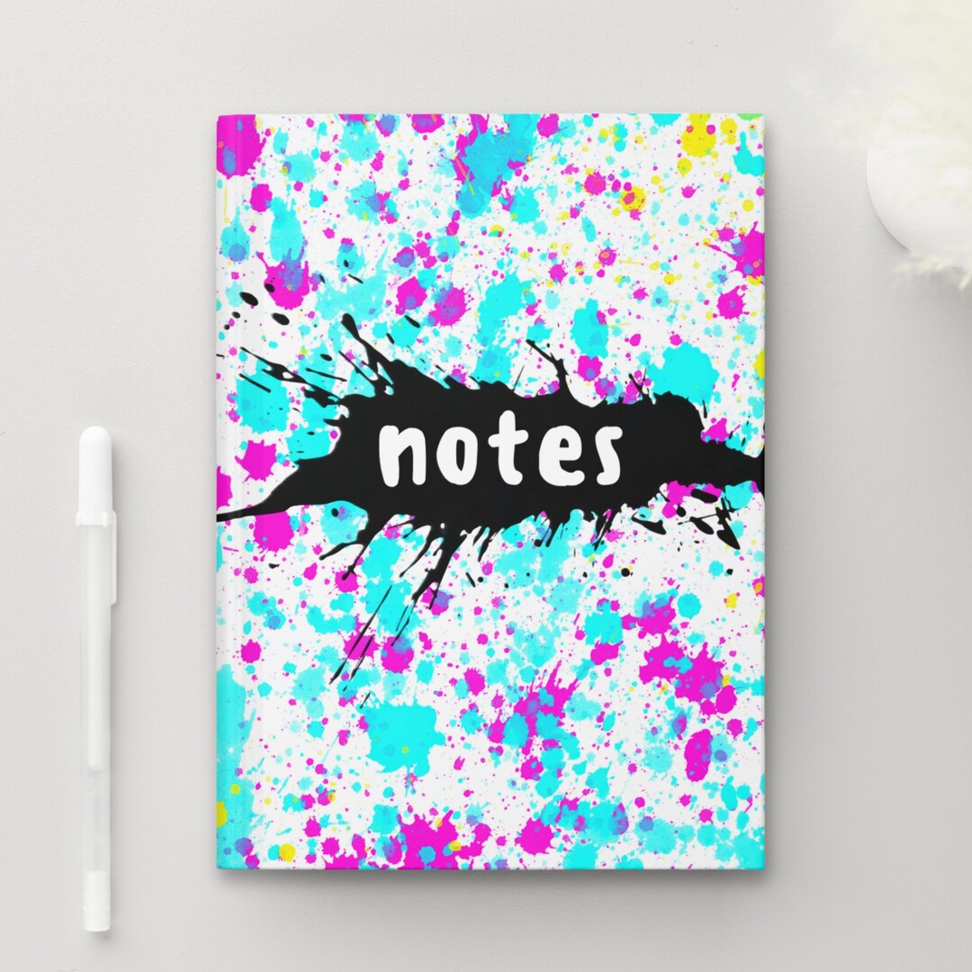 Customizable Splatter Paint Aesthetic Journal, Custom Portable ...