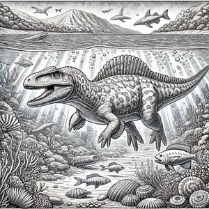 10 Dinosaur Coloring Pages: Journey Into the Jurassic World - Etsy