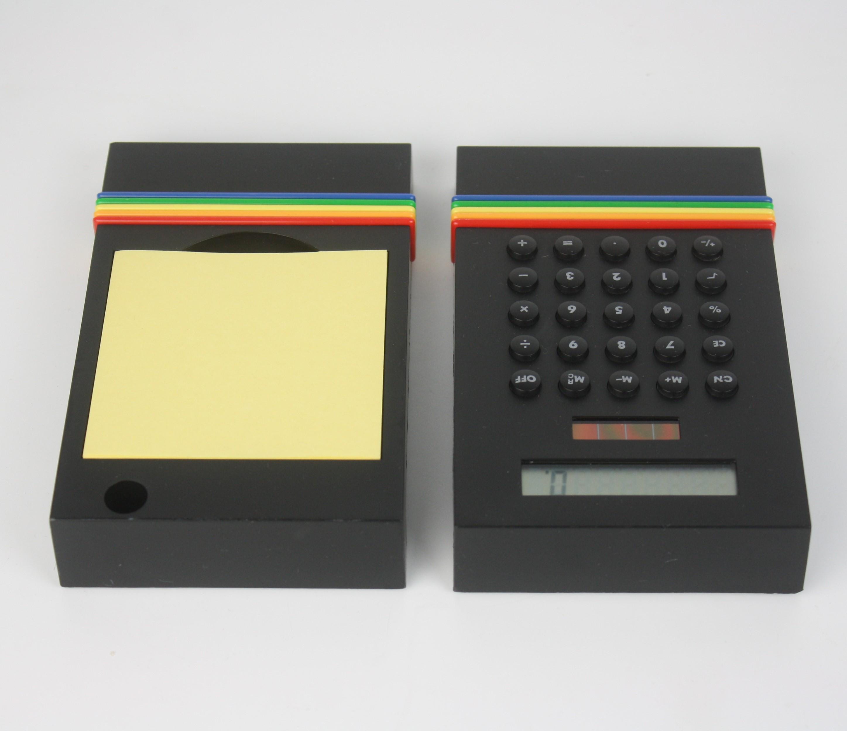 Retro Rainbow Desk Set , Calculator & Note/pencil Holder, 80s Inspired ...