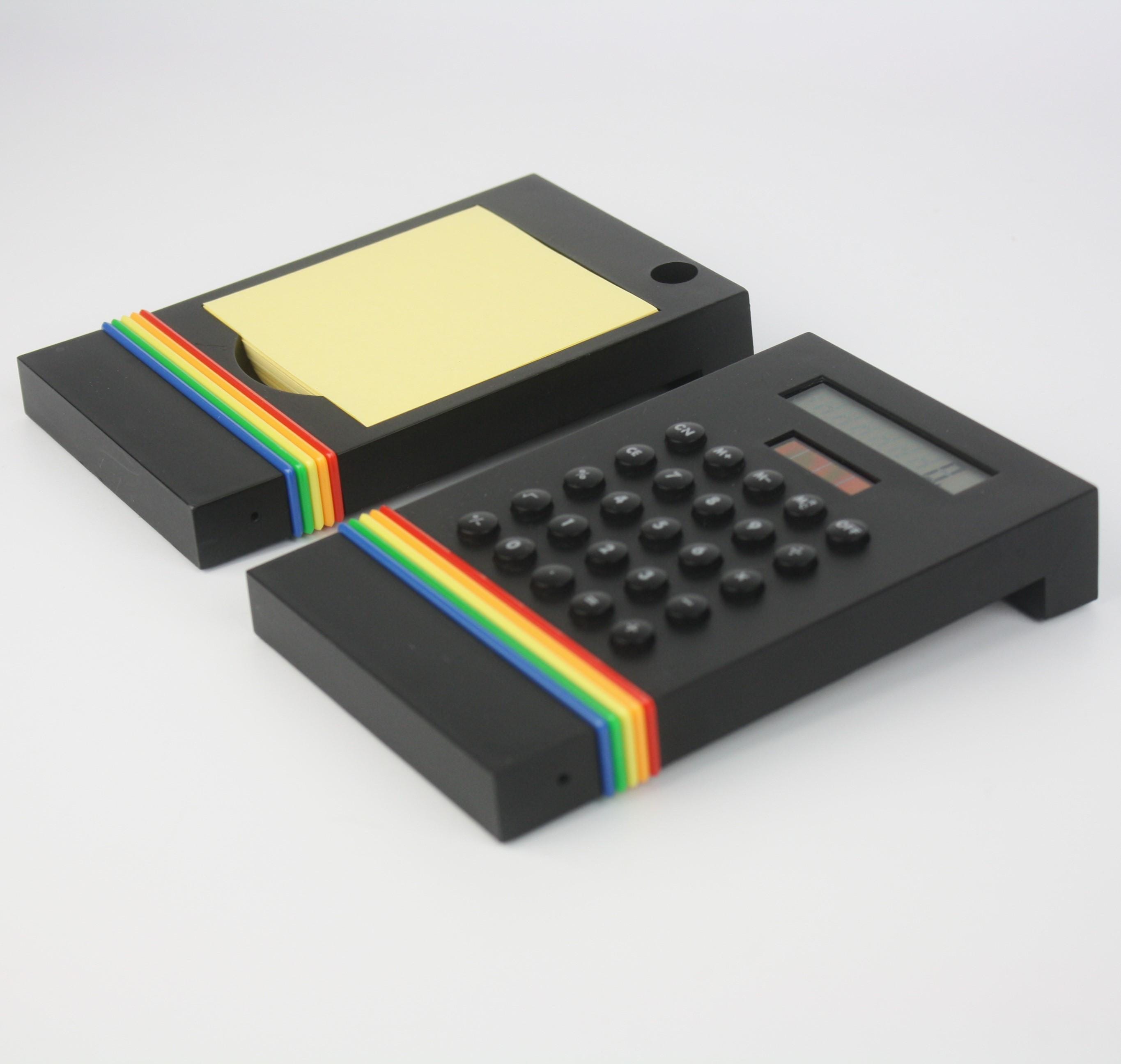 Retro Rainbow Desk Set , Calculator & Note/pencil Holder, 80s Inspired ...