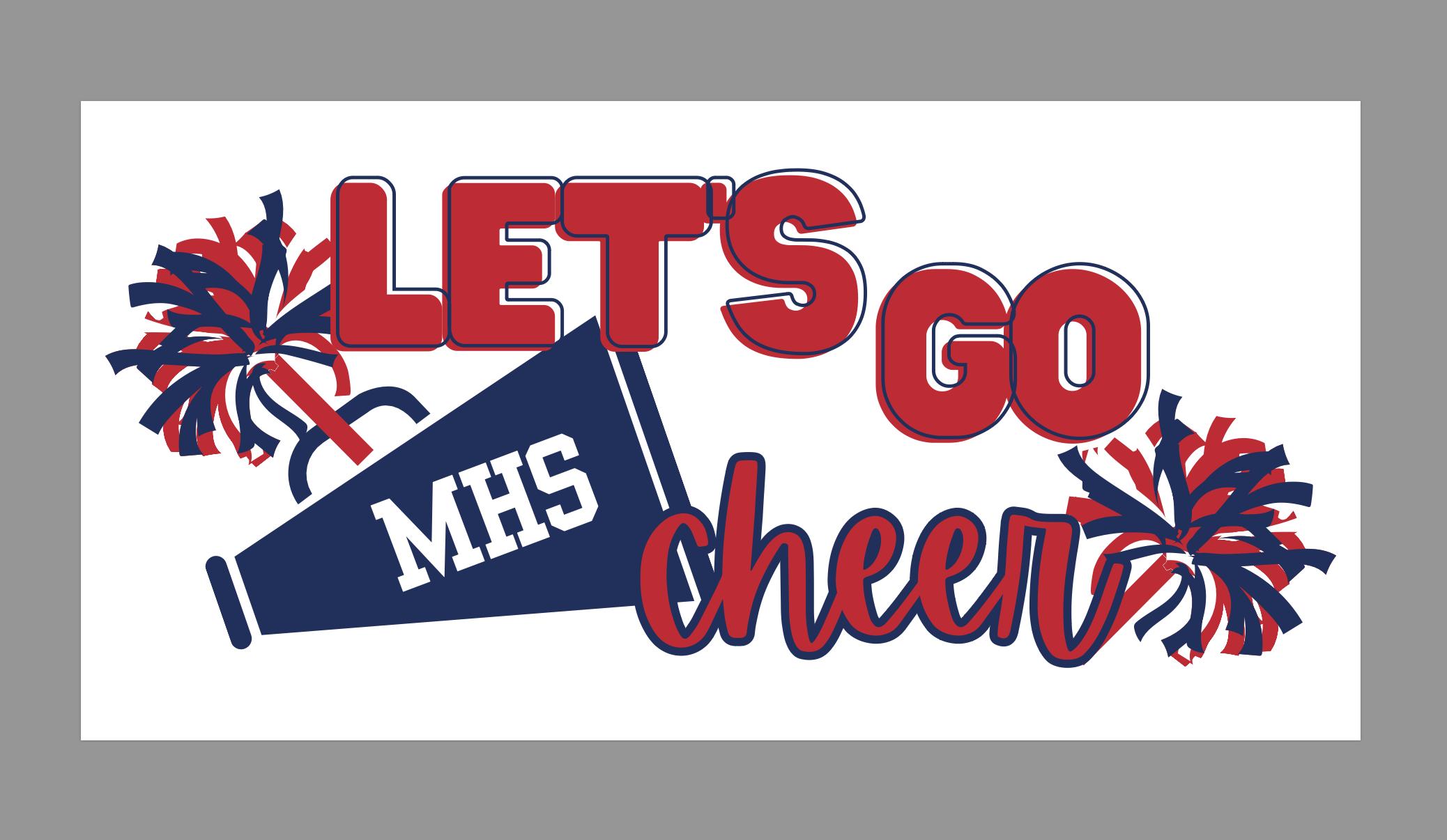 Instant Download Cheer Team School Spirit Banner Tailgate Sign ...