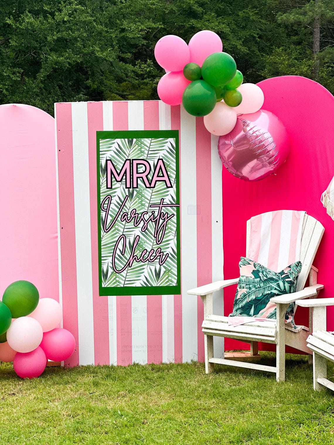 Instant Download of a Backdrop Banner Pink and Green Stripe Beverly ...