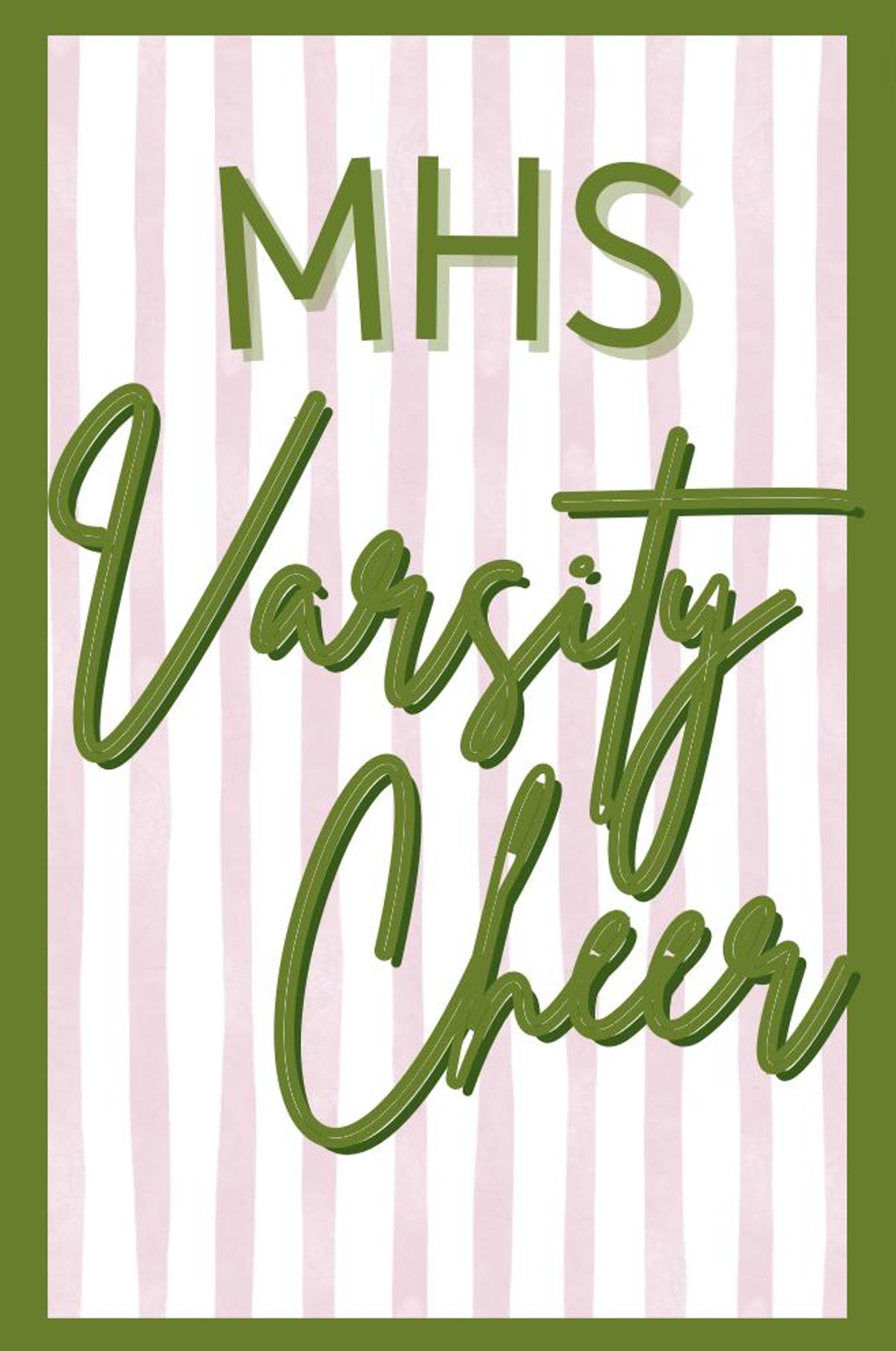 Instant Download of a Backdrop Banner Pink and Green Stripe Beverly ...