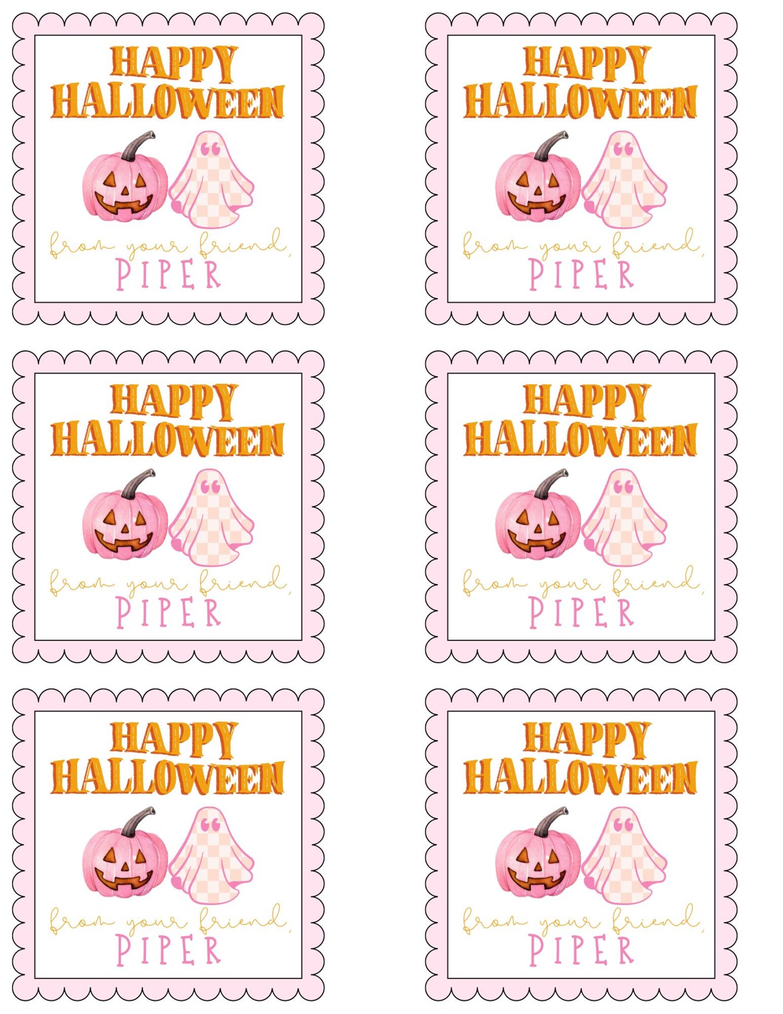 EDITABLE Halloween Gift Tags, Classroom Gift Tags - Etsy