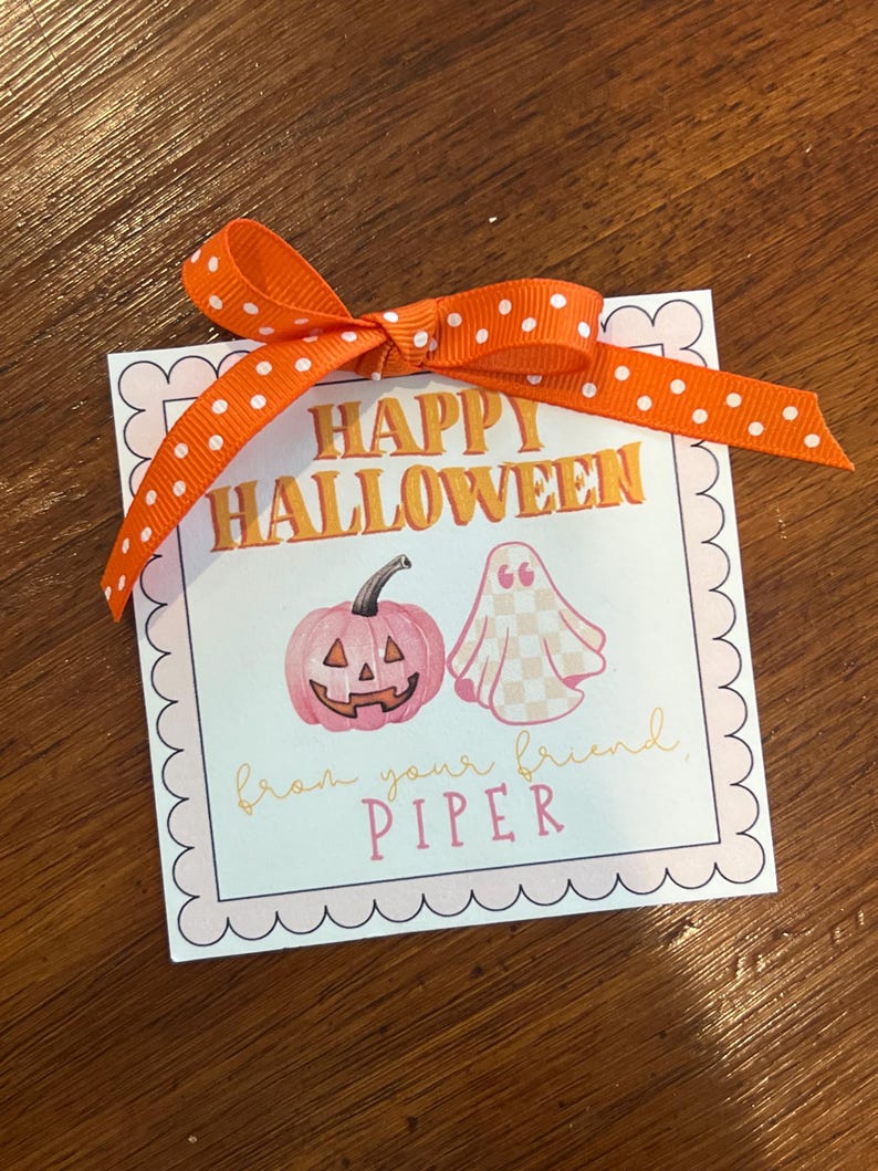 EDITABLE Halloween Gift Tags, Classroom Gift Tags - Etsy