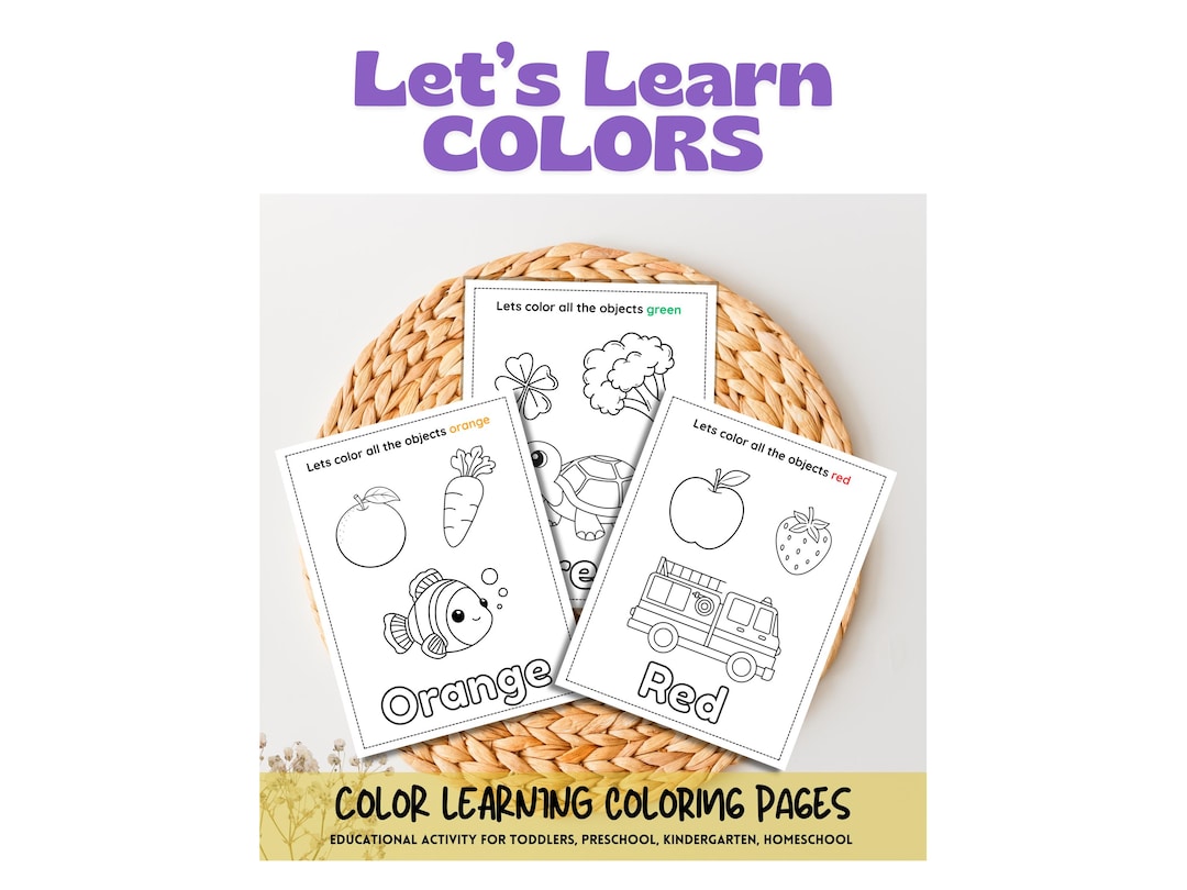 Learning Colors Bold-easy Coloring Pages: Interactive Pages for Toddler ...