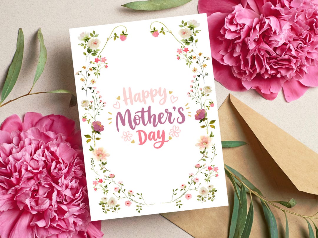 Happy Mother's Day Printable Card, Digital Mothers Day Card, Gift Card ...