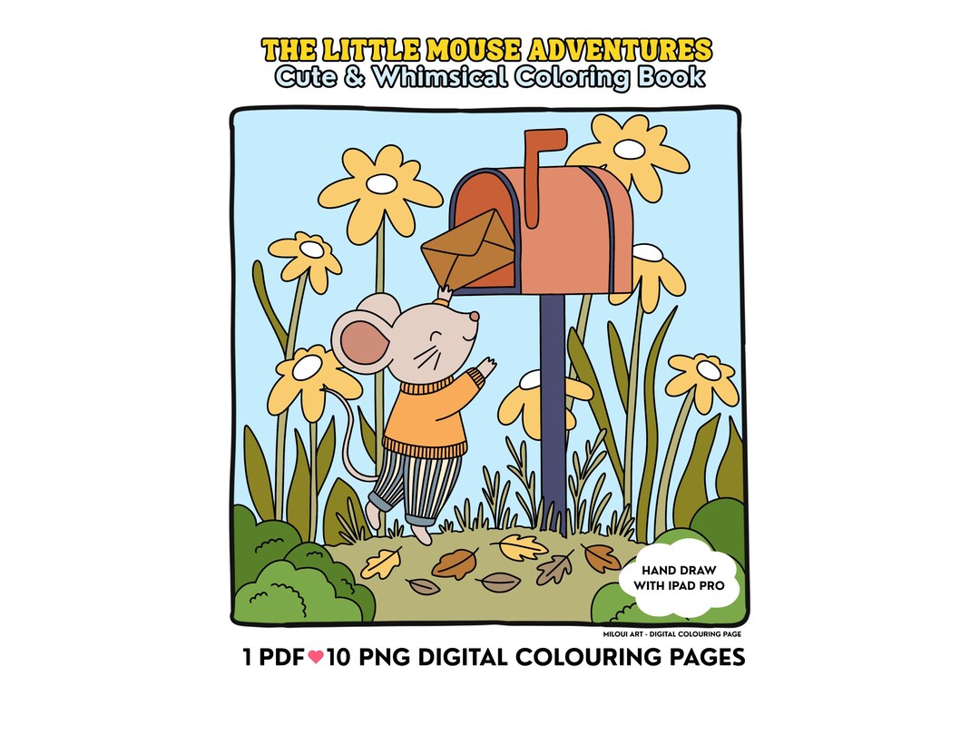 The Little Mouse Adventures Coloring Book: Printable Woodland Coloring ...