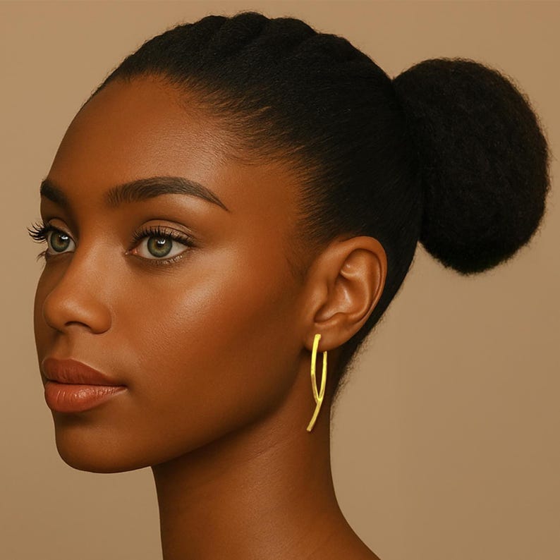 Sterling Silver Curved Ear Jackets Front Back Silver Earrings Geometric ...