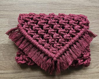 Handmade Macrame Wallet, Mini Knit Clutch Bag, Cute Coin Purse, Boho ...