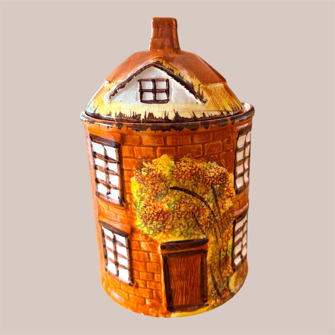 Vintage English Cottage Ware | Price Kensington Biscuit Barrel Jar ...