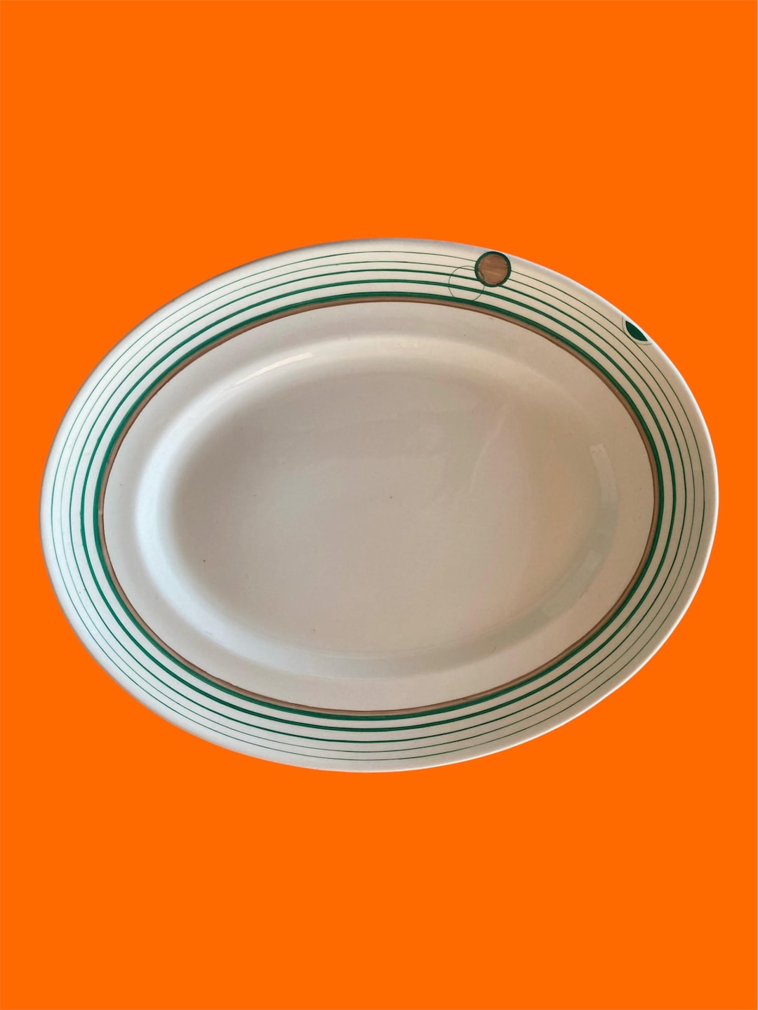 Clarice Cliff 'hello' Platter: 1933 Art Deco Hand-painted Bizarre Range ...