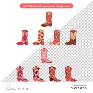 Groovy Western Clipart Set, Retro Wild West PNG SVG EPS, Vintage ...