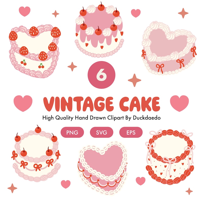 Cake Clipart - Etsy