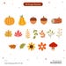 Autumn Harvest Clipart Set, Thanksgiving Food Clipart, Fall Elements ...