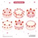 Vintage Pink Cake Clipart, Retro Cake Illustration, Pink Cake PNG, SVG ...