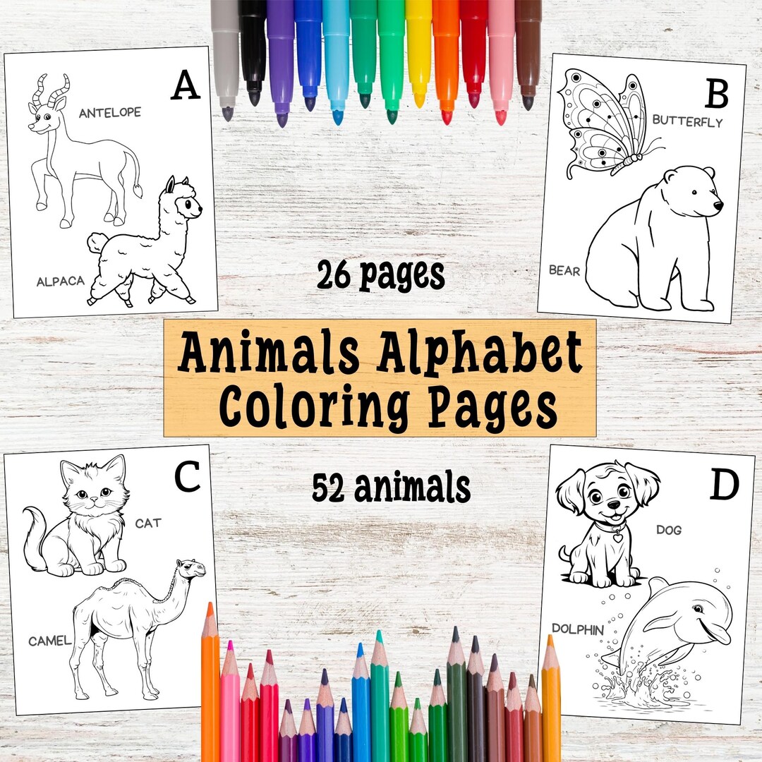 Coloring Pages for Kids ABC Animals Alphabet Coloring Pages Printable ...