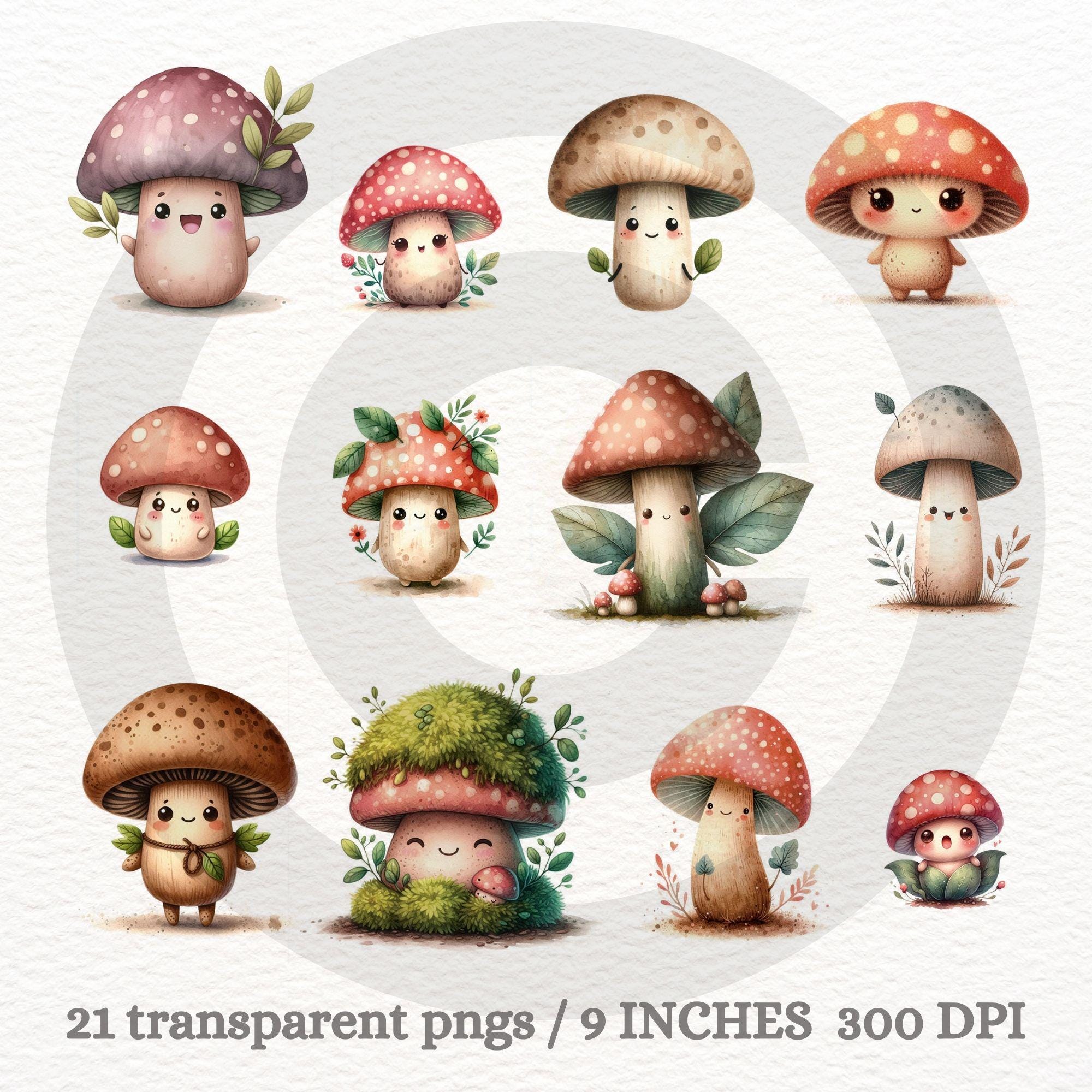 Imágenes Diseñadas De Hongos Lindos, Hongos Divertidos, Uso Comercial ...