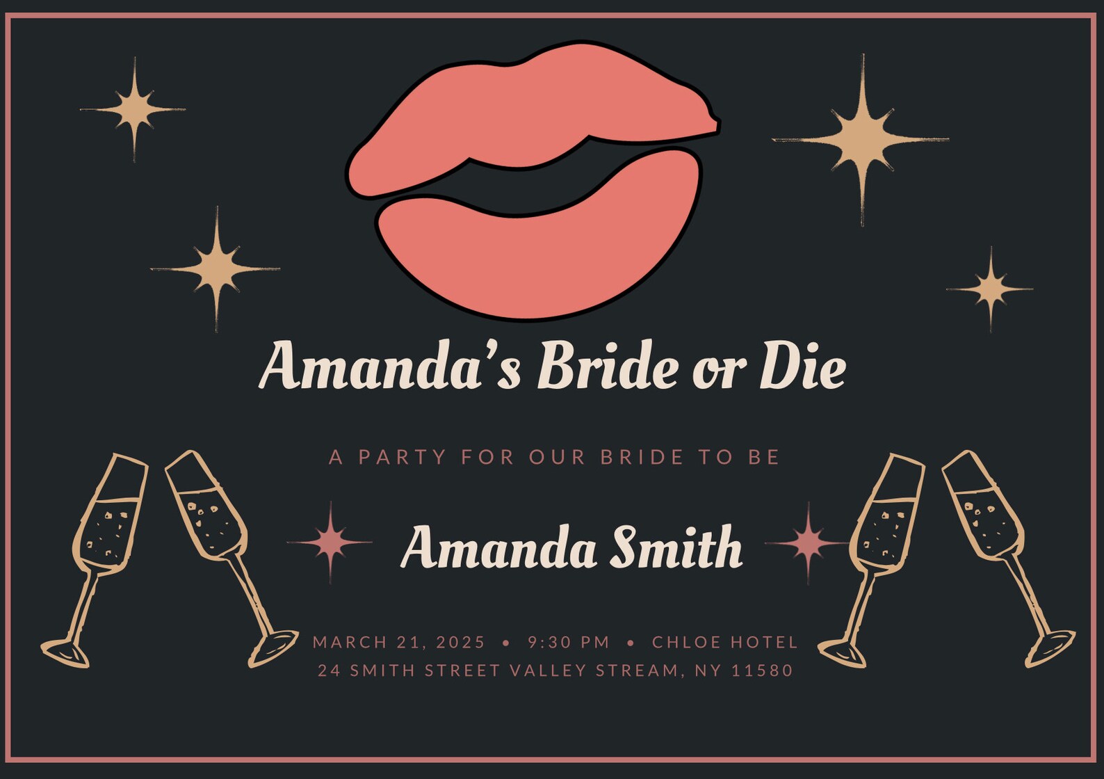 Editable Bachelorette Party Invitation, Girls Night Out Invitation ...