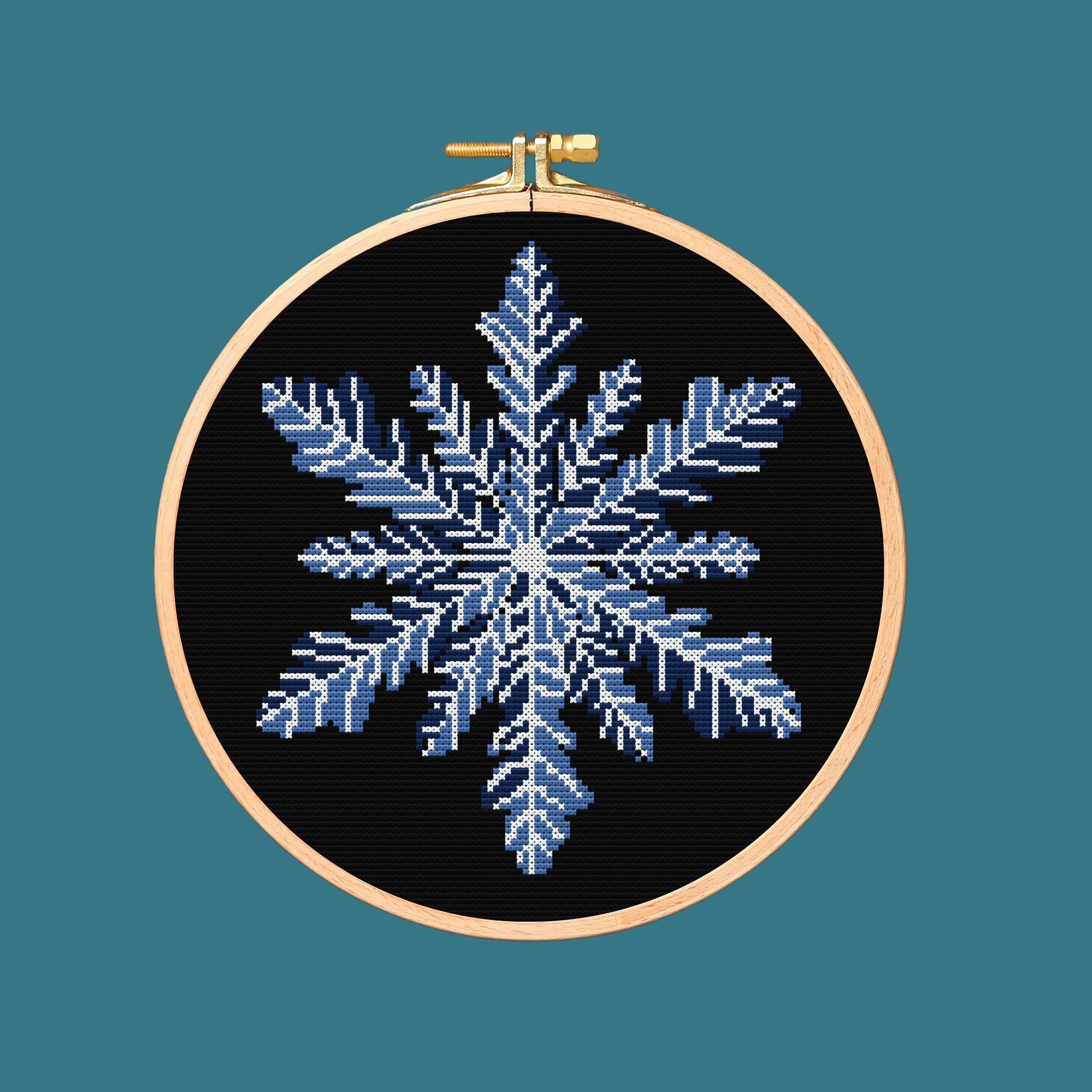 9 Different Snowflake Cross Stitch Pattern. Downloadable Digital PDF ...