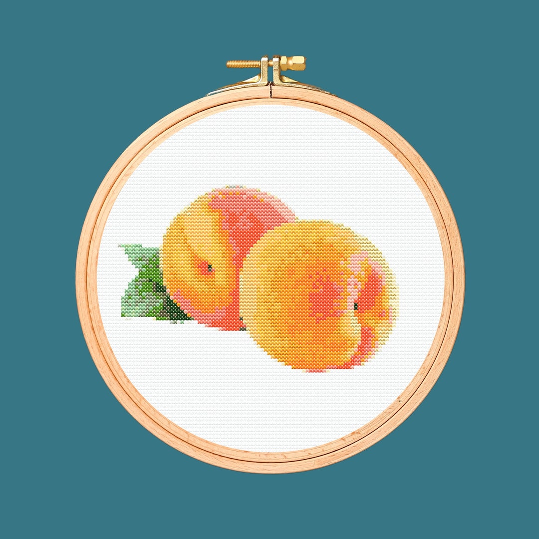 Apricot Cross Stitch Pattern Vegetable Fruit Kitchen Decoration Design ...