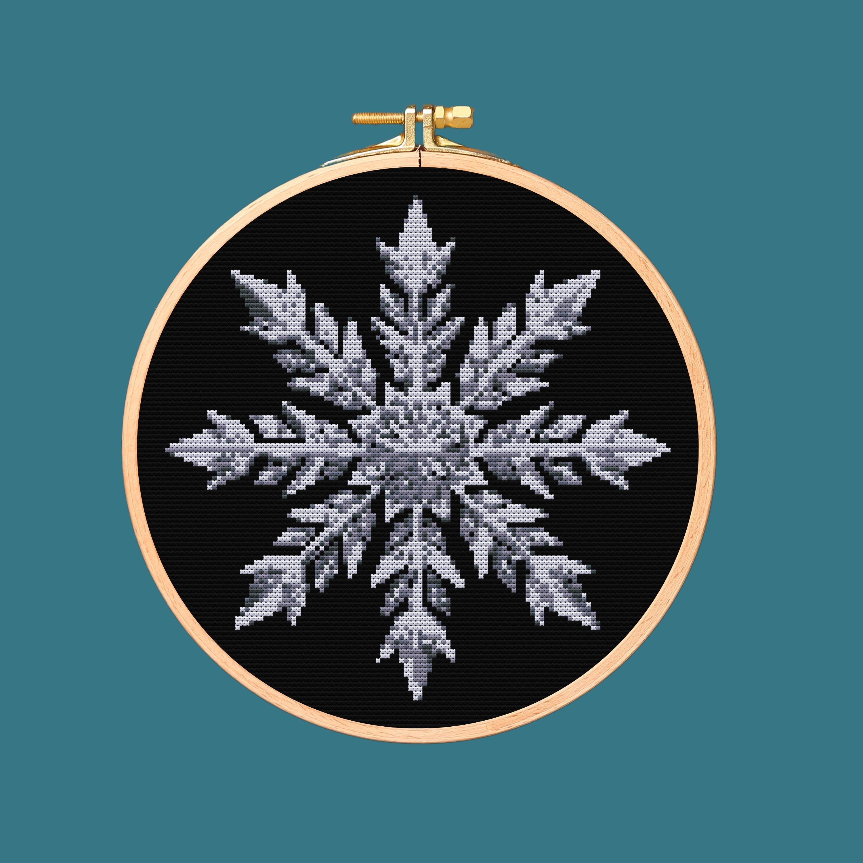 9 Different Snowflake Cross Stitch Pattern. Downloadable Digital PDF ...